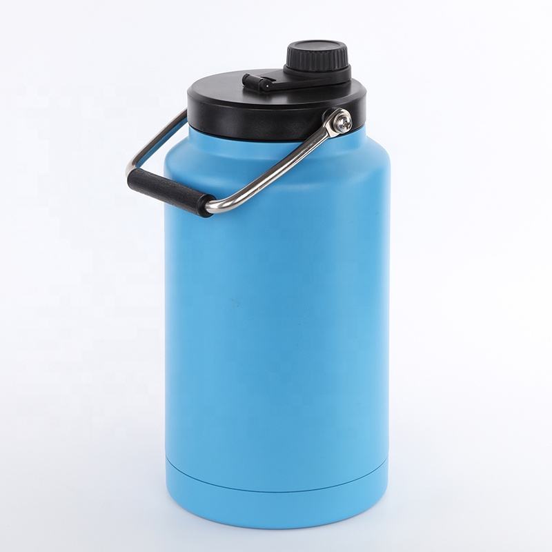 128oz Gym Water Bottle Stainless Steel Insulated Sports Jug with Handle ...