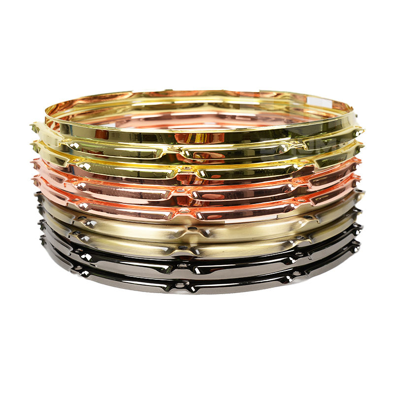 14-inch 10-Hole Snare Drum Hoop in 4 Colors: Gold, Rose, Black Nickel ...