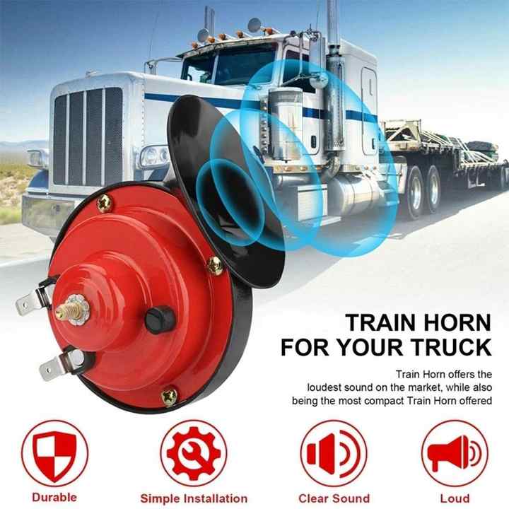 Universal Loud Car Horn 12V Electric Snail Train Horn Super Loud Waterproof Horns Siren for Motorcycle Car Truck SUV Boat