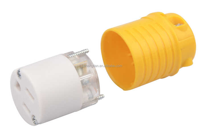 USA 3-Prong Male AC Plug, ETL Nema 5-15R 3 Pole Straight Blade AC ...