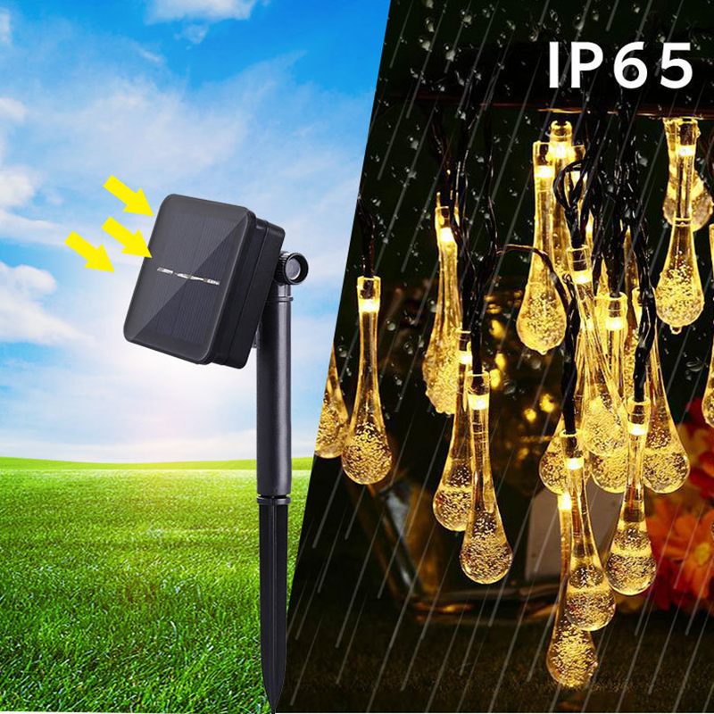 DM23054 Solar LED string light-crystal Water Drop-Taizhou Deco-Maker ...