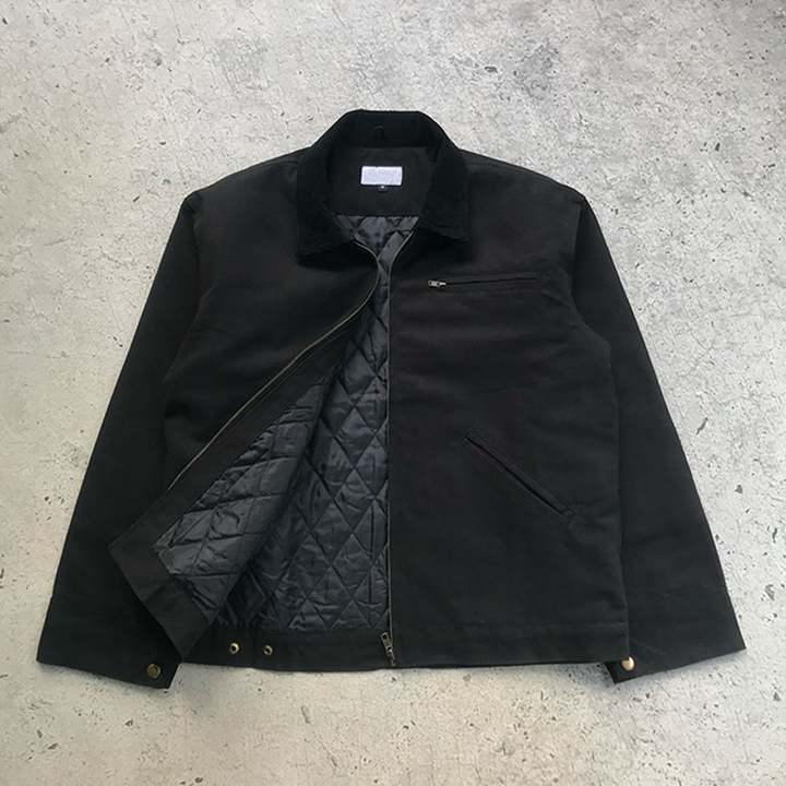 Custom Winter Jacket Men - Twill Canvas Workwear Jacket