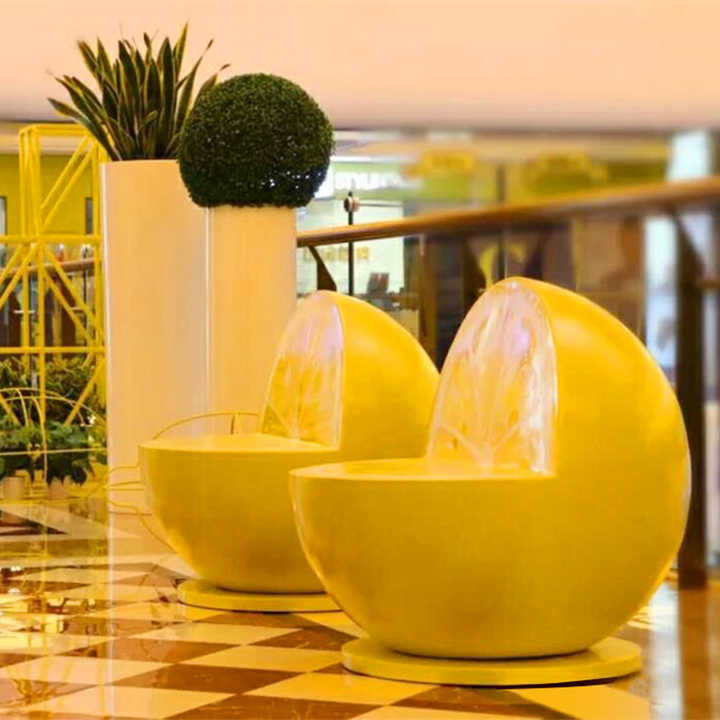 DKY002B Modern Fruit Chair FPR Fiberglass - Orange Shape