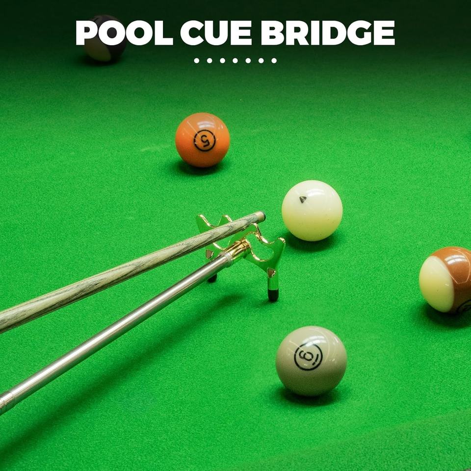 Professional Retractable Steel Pool Cue Bridge Stick Removable Brass ...