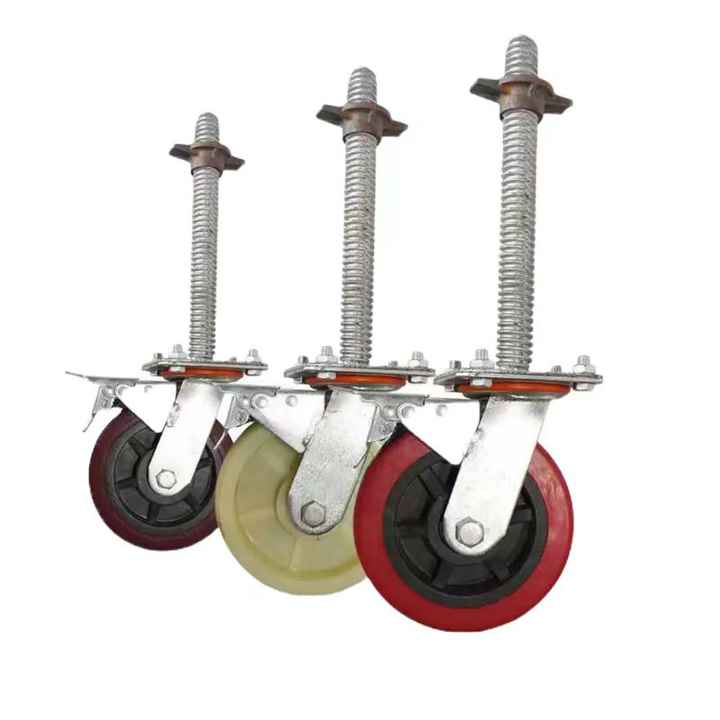 Heavy Duty Adjustable Rolling Scaffold Ladder Tower 200mm Red ...