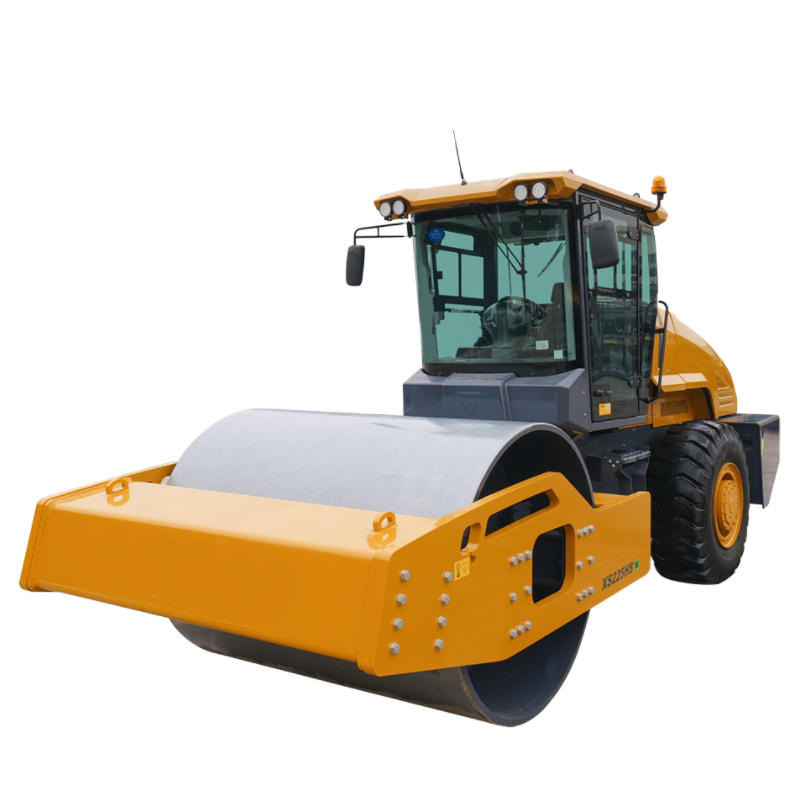 Road Roller Minimum Turning Radius 7000mm 22T Mechanism Single Steel ...