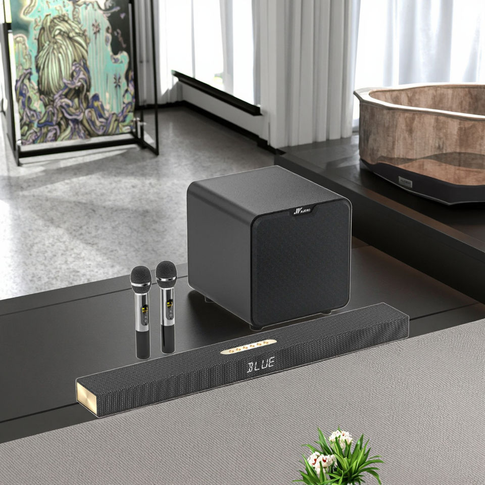 High-quality Wooden Soundbar TV Audio System 2.1 8 Speakers Home ...