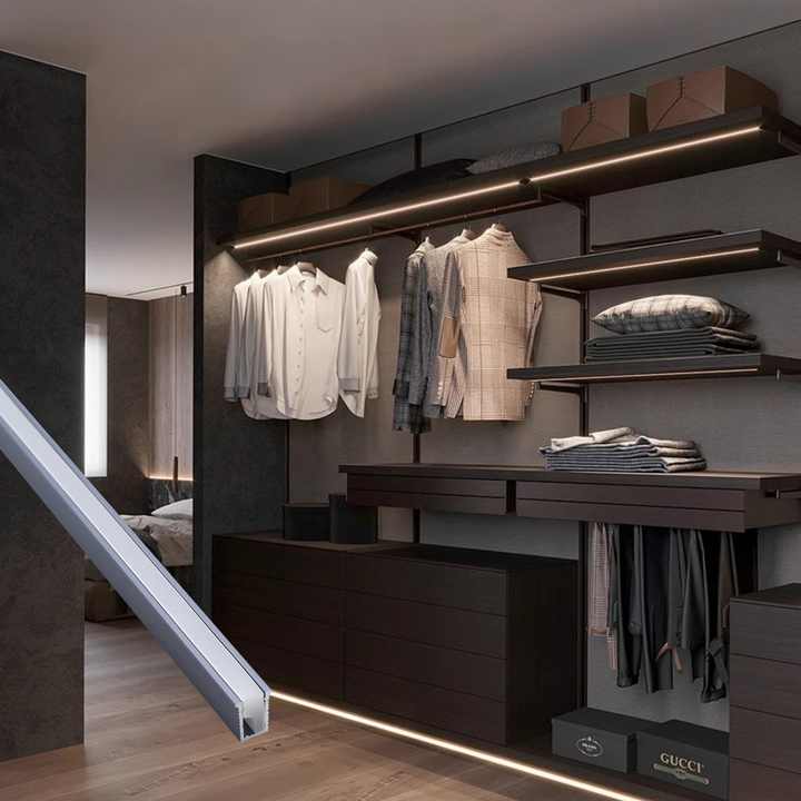 Aluminum Profile 099 Recessed Wardrobe Led Strip Profile Channel Led ...