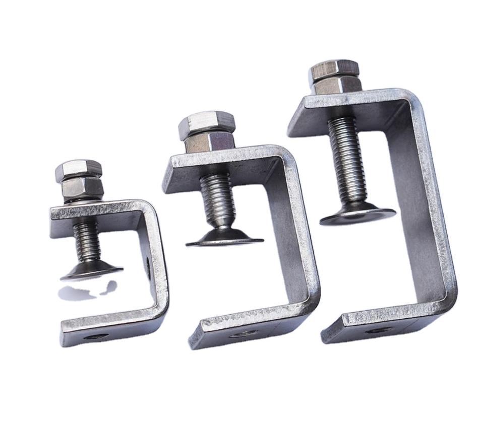 30mm to 60mm Cam Lock Flat Screws - Stainless Steel Clips