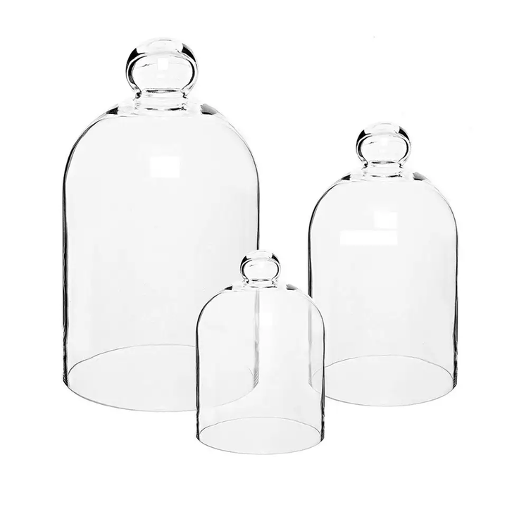 Fragrance Container Transparent Glass Cover Vessel Glass Dome Bell Jar ...