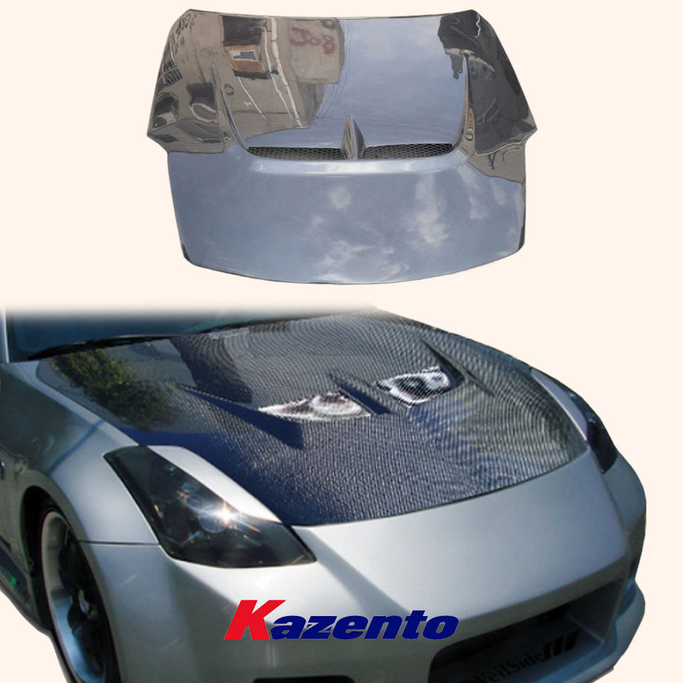 For Nissan Z33 350Z (07-08 Only) KZ Style Carbon Fiber Front Vented ...