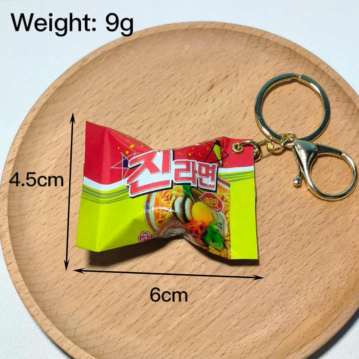 New Arriving 3D Mini Creative Korean Snack Keychain Cute Bag Pendant ...