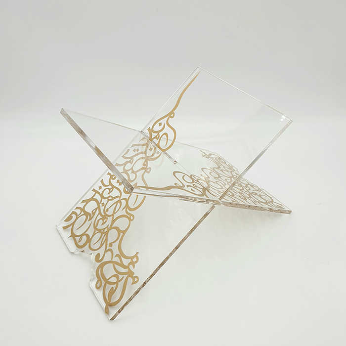 Custom Clear Acrylic Quran Stand - Professional Display
