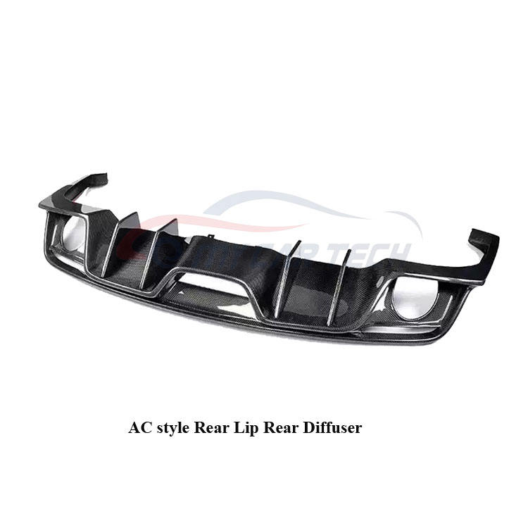 Carbon Fiber Rear Lip Rear Bumper Splitter Rear Diffuser Lower Chin for ...