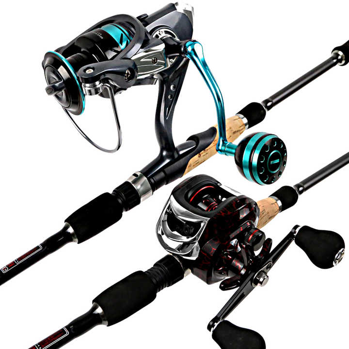High Carbon Fiber Spinning Casting Lure Fishing Rod and Reel Combo Set ...