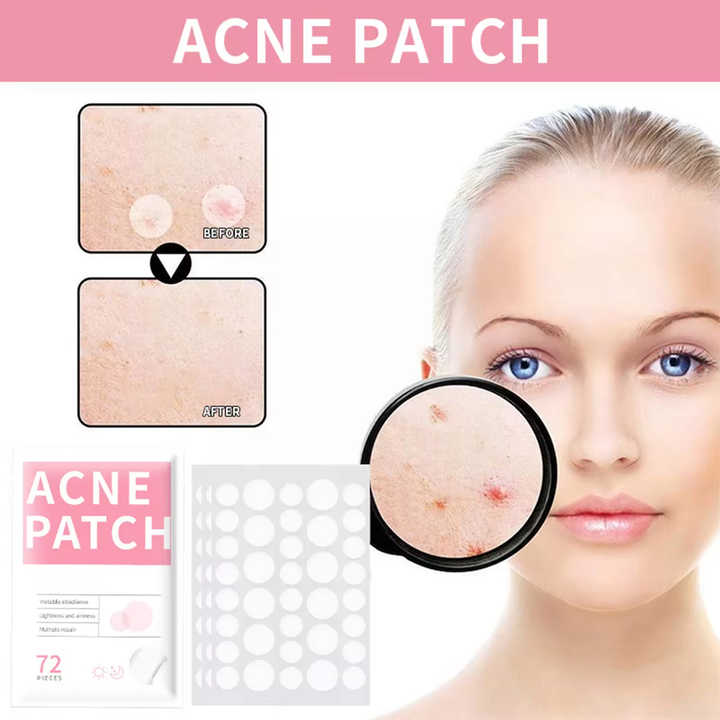 72Pcs Invisible Acne Patches Removal Pimple Anti-Acne Hydrocolloid ...