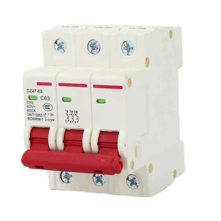 MCB 1p 2p 3p 4p 1A 2A 3A 4A 6A 10A 16A 20A 25A 32A 40A 50A 63A 63 AMP Ac Dc Mini Circuit Breaker ...