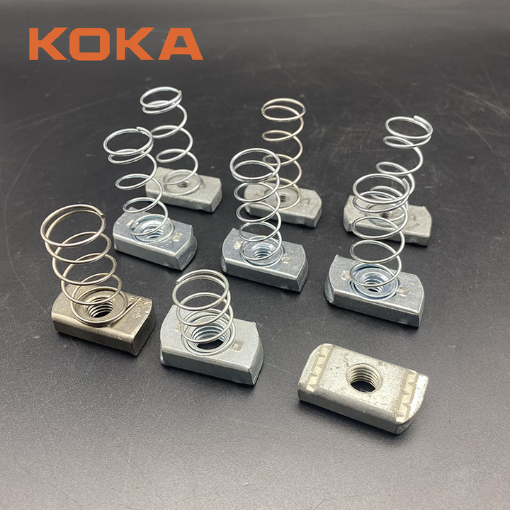Custom HDG M4 M8 M10 Spring Nut - High Precision Strut Channel