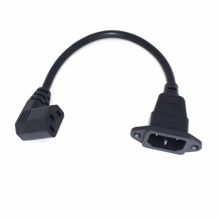 IEC320 C14 to C13 Extension Cord,C14 with Screw Holes and C13 Left ...