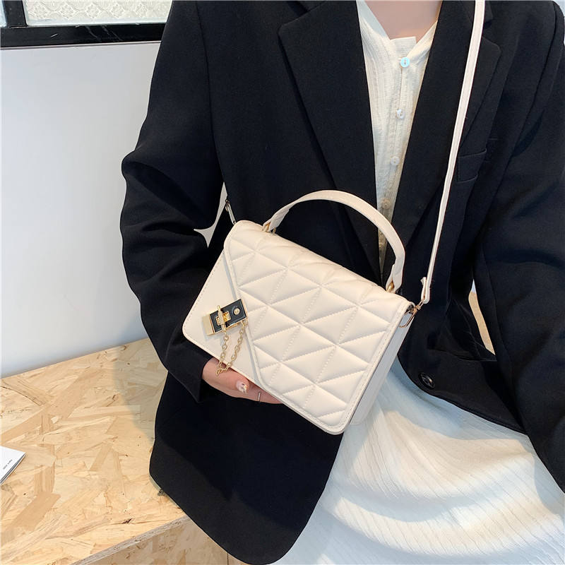 Women's Small PU Handbag 2024 Fashion Versatile Solid Color Embossed ...