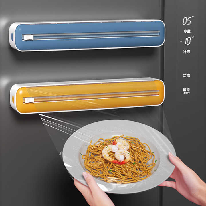 Cling Film Dispenser with Cutter Plastic Wrap Cutter Plastic Kitchen ...