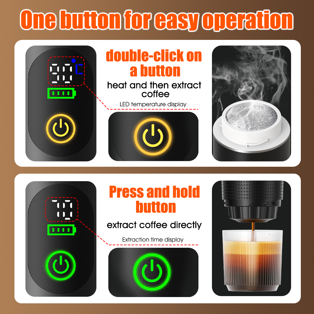 3 in 1 Espresso Machine - Portable Espresso Maker - High Performance
