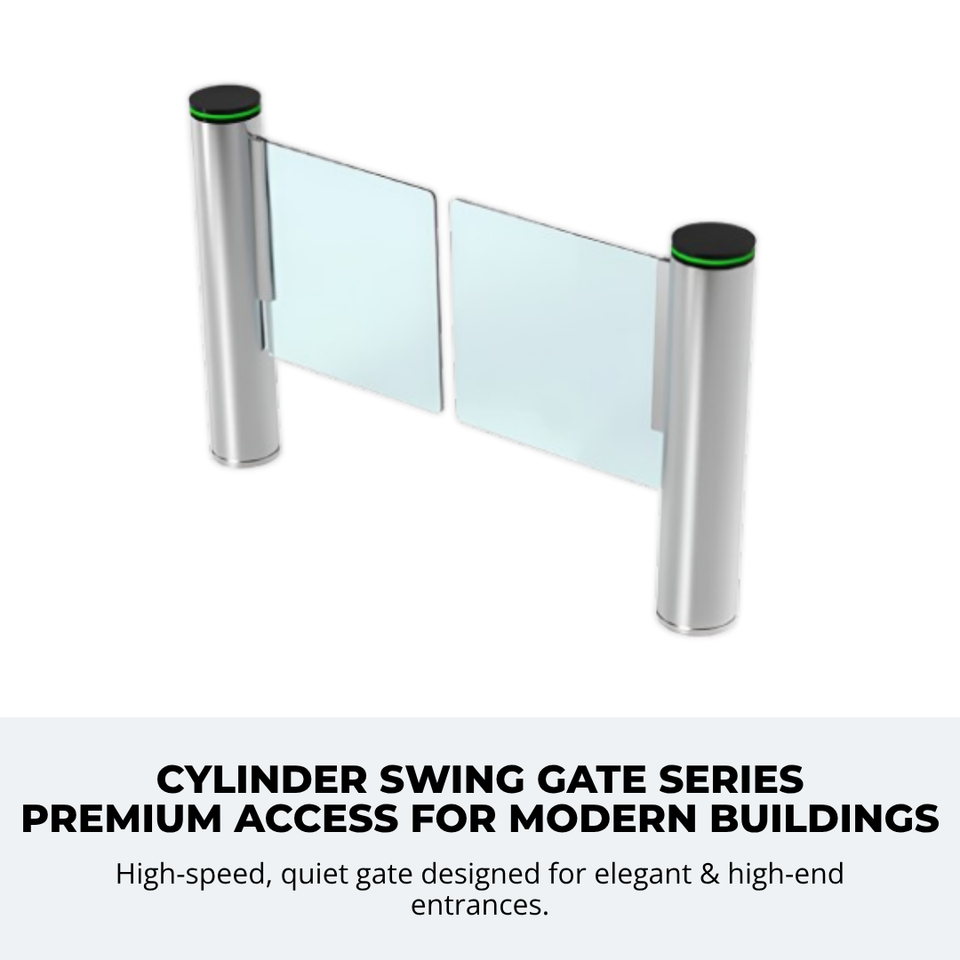 Fast Zugangskontrolle Biometric Cylinder Swing Barrier Gate for Modern ...