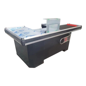 Cashier Counter with Conveyor Belt - Efficient Supermarket Design