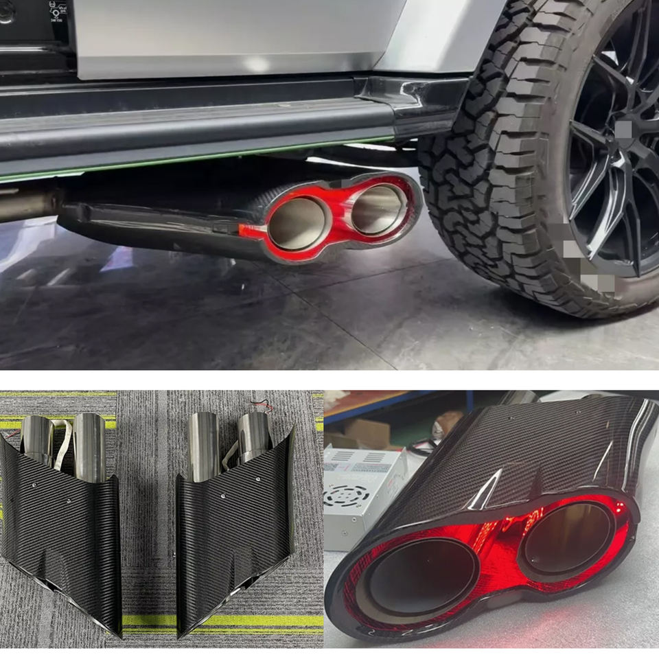 Upgrade W464 G63 Refit G900 Style Carbon Exhaust System Rocket Exhaust ...