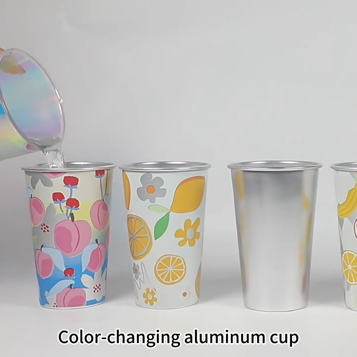Custom Aluminum 16oz Recycle Cup Metal 350ml Aluminum Beer Cup Color ...