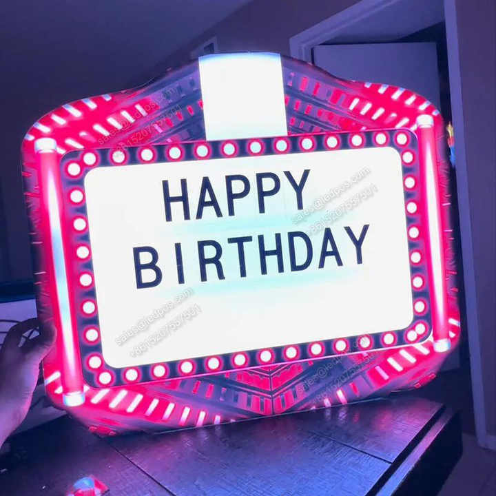 Custom Happy Birthday LED Marquee Message Board Sign