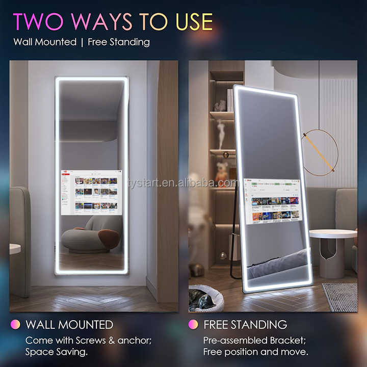 Defogger Rectangle Magic Mirror - Smart Gym Exercise Mirror