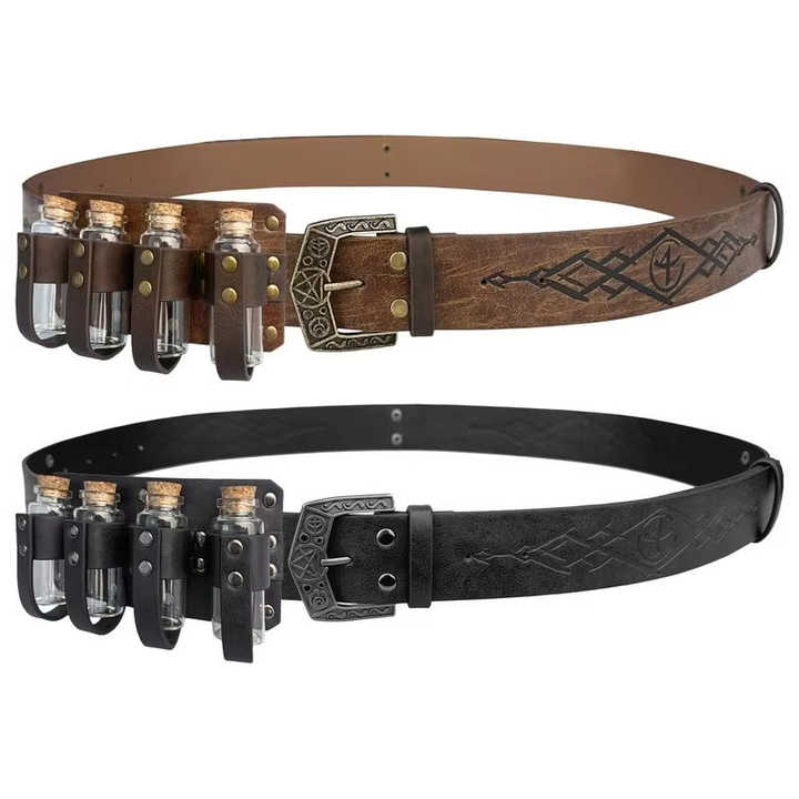 Adjustable Medieval Alchemy PU Leather Belt for Cosplay and Role Play ...