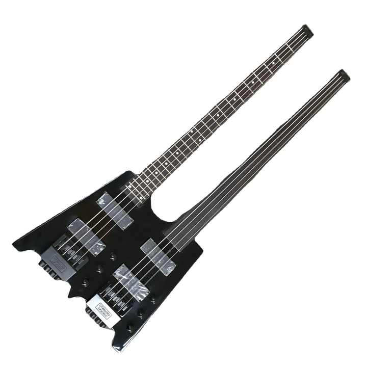 Headless Double Neck Electric Bass 4+4 Strings with Rosewood