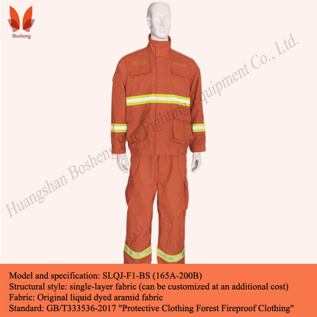 Forest Fireproof Clothing Forest Safety Clothing Orange Dyed Aramid ...