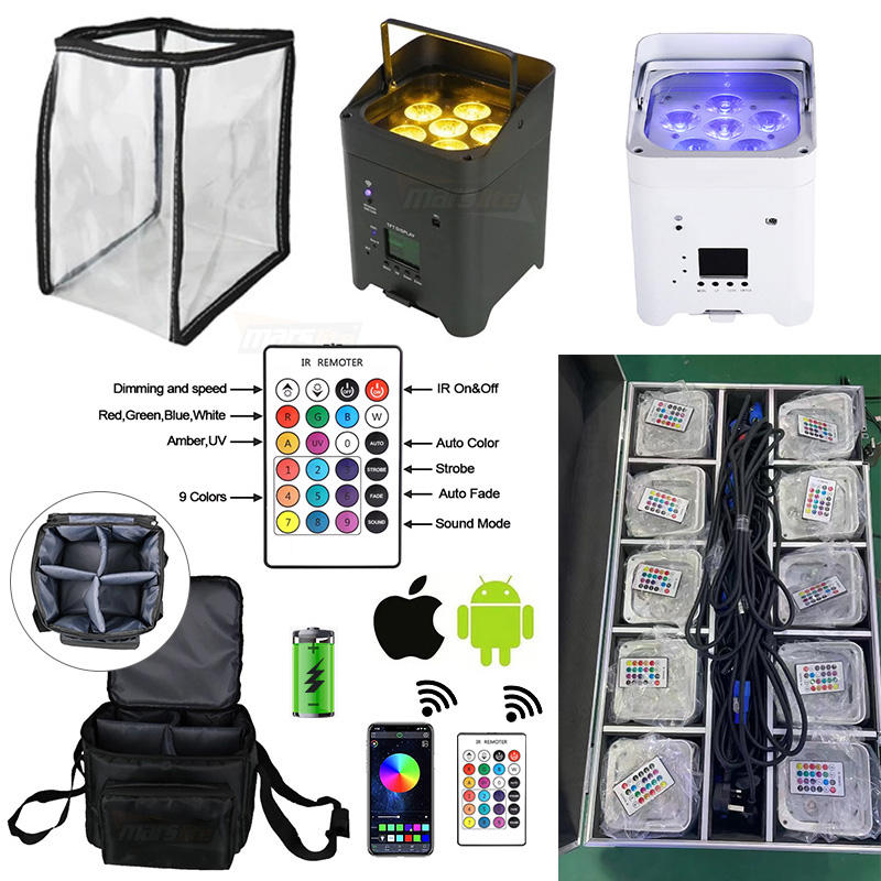 Marslite 6*18W Battery Backdrop Uplights - Wireless Control
