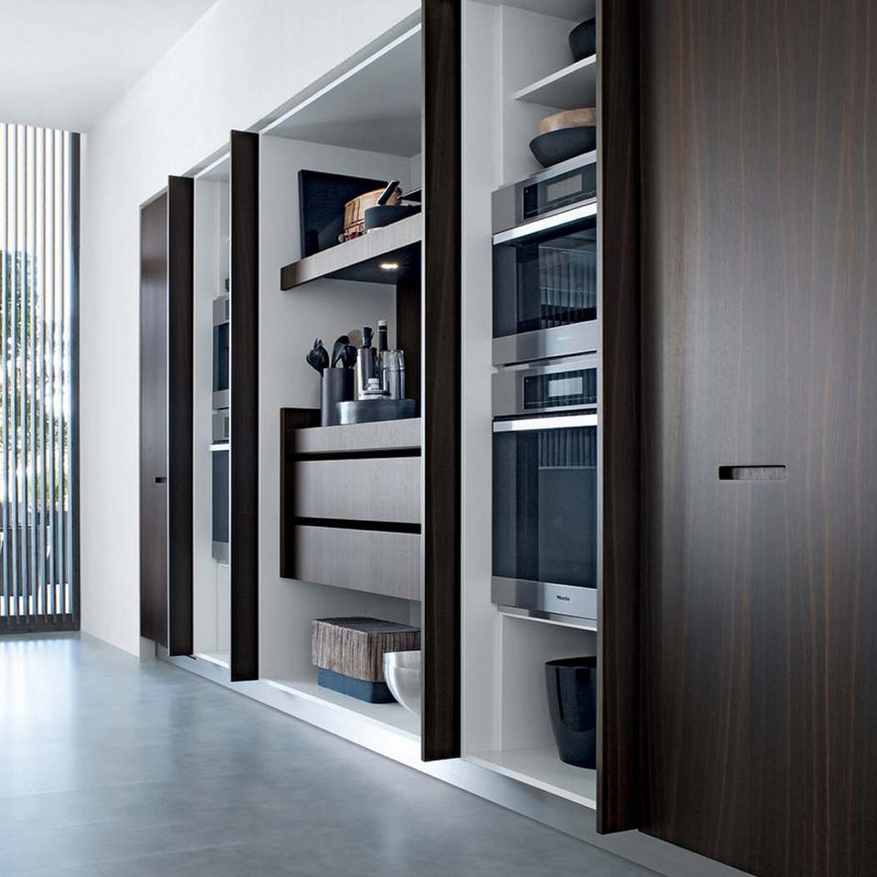 Modern Modular Kitchen Cabinets with MDF Carcase Artificial Granite Top ...