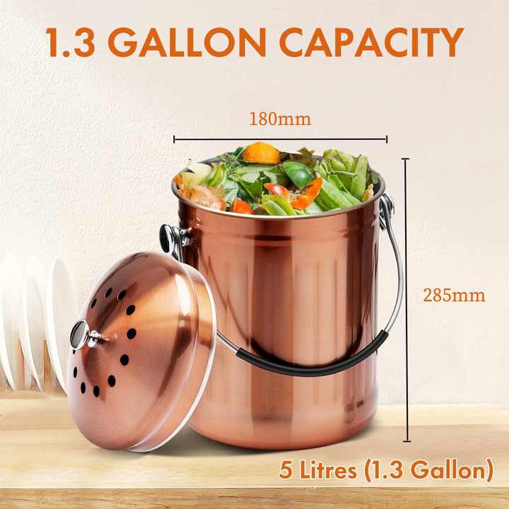 Customizable Stripe Design Kitchen Countertop Compost Bin Factory ...