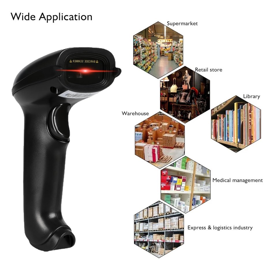 In Stock 2D Rugged Barcode Scanner CE FCC RoHS Wireless CMOS Sensor QR ...