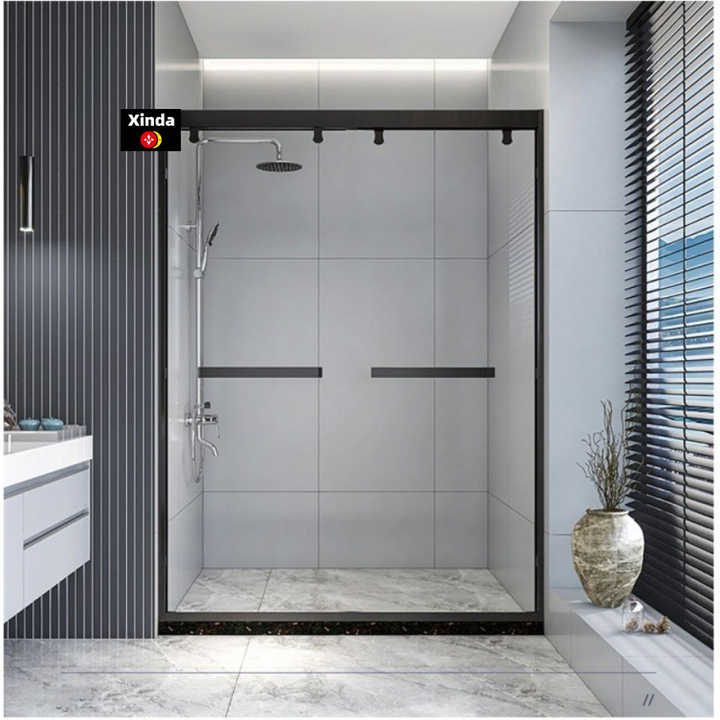 Modern Luxury Extremely Narrow Swing Tempered Glass Shower Cabin ...