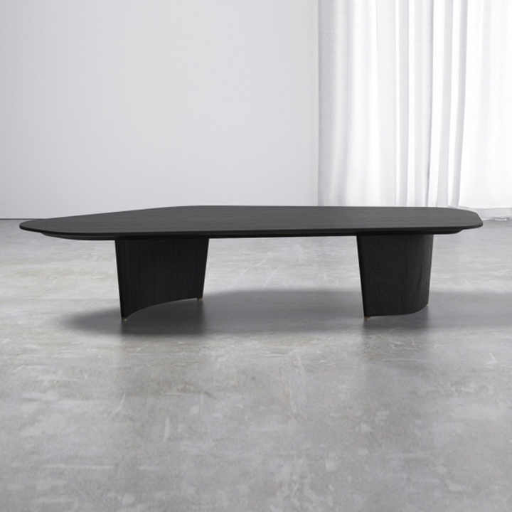 Modern Irregular Shape White Marble Top Coffee Table