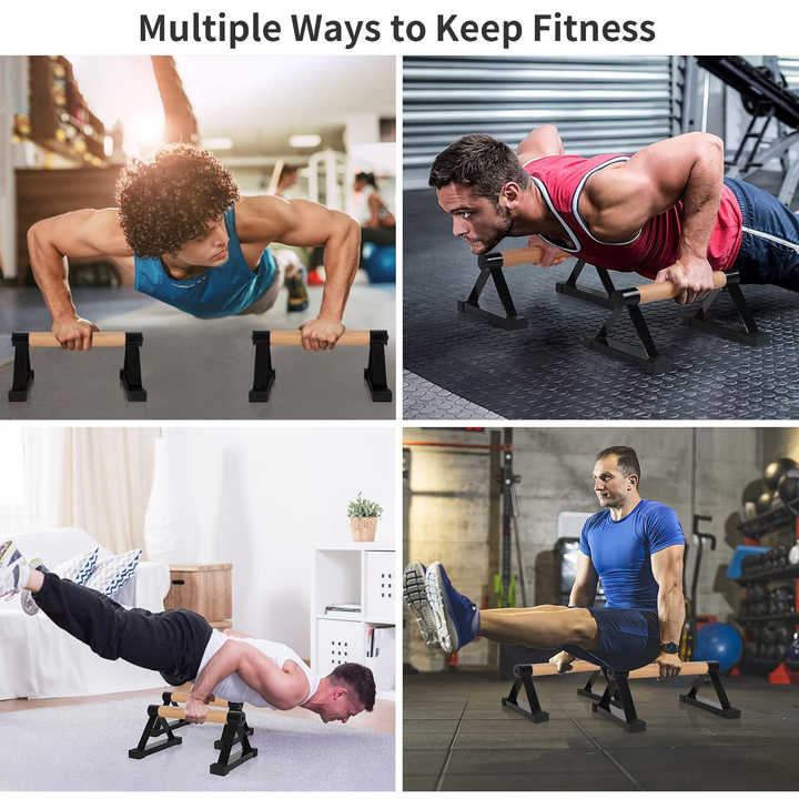 Anti-slip Handstand Bars for Calisthenics Fitness Wood Push up Bars ...