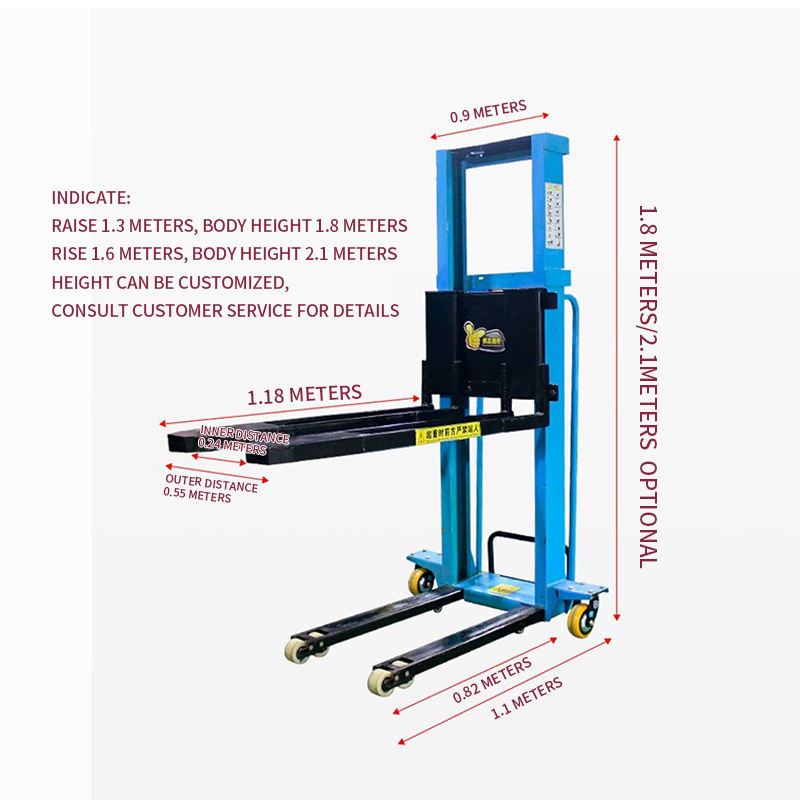 Forklift Electric Pallet Stacker Manual Pallet Stacker 300kg Self ...