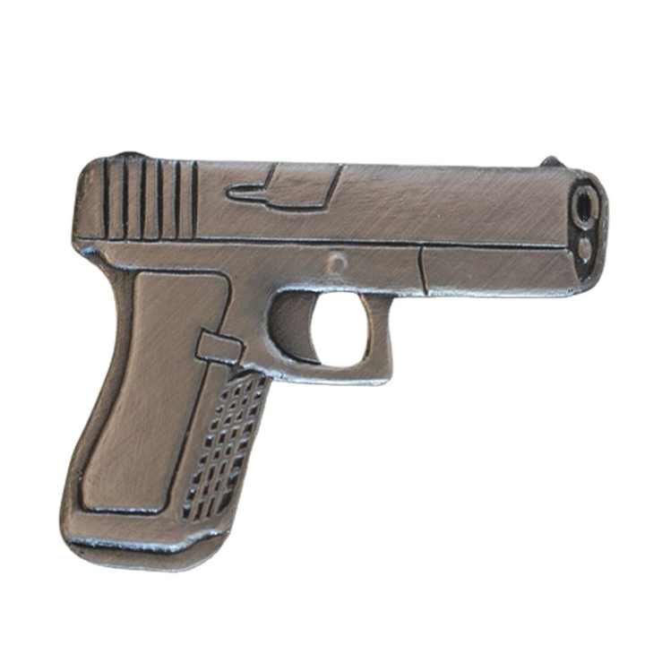 High Quality Metal Gun Lapel Pins Wholesale 3D Zinc Alloy Clothing ...