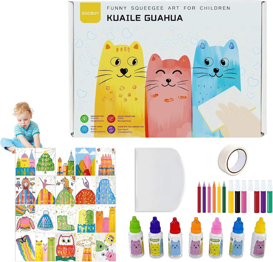 Rainbow Pointillism Scratch Notebook - Dot Painting Art Kit