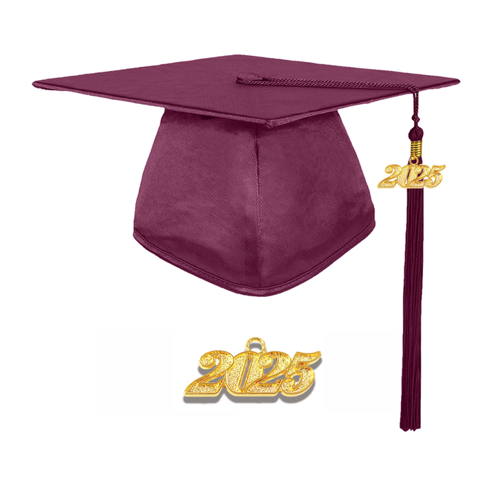 School Uniform 2025 Shimmering Maroon Graduation Outfit (Cap & Tassel ...