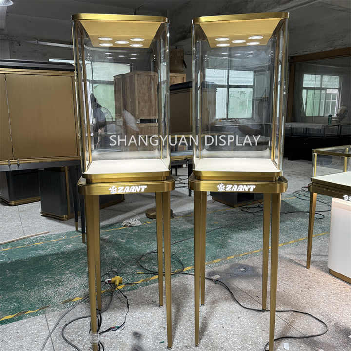 Stainless Steel Watch Jewelry Display Case Jewelry Tower Showcase ...