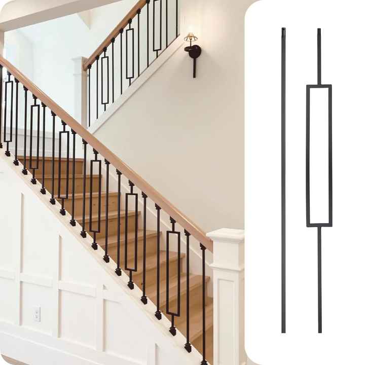 Wrought Iron Stair Railing Balusters - Durable & Stylish