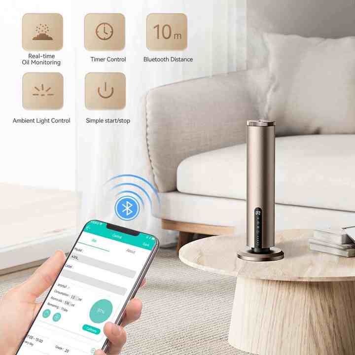 Custom Smart Oil Scent Diffuser - Rechargeable & Bluetooth