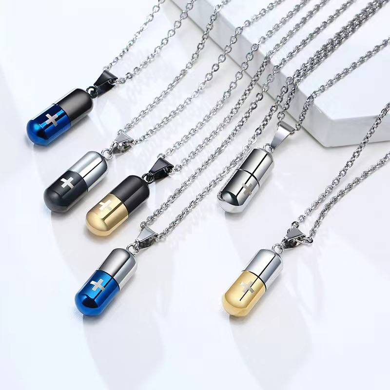 Stylish Designs for Every Occasion: Stunning pill holder necklace men ...